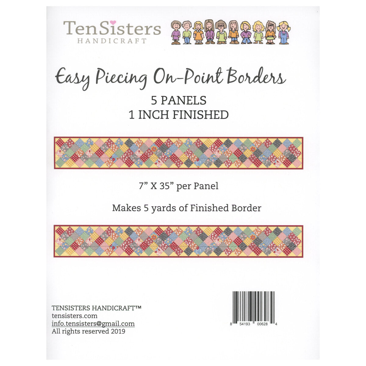 Ten Sisters Easy Piecing On-Point Borders Package - 1" Finished – EllaKates